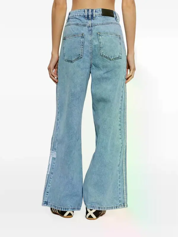 Adidas Adibreak Logo-patch Wide-leg Jeans