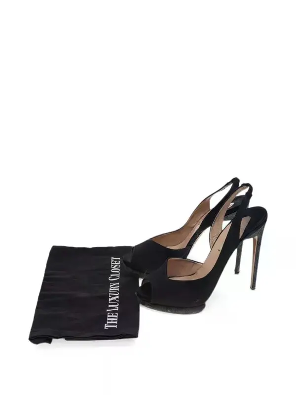 NICHOLAS KIRKWOOD Satin Glitter-effect Platform Slingback Stiletto Sandals