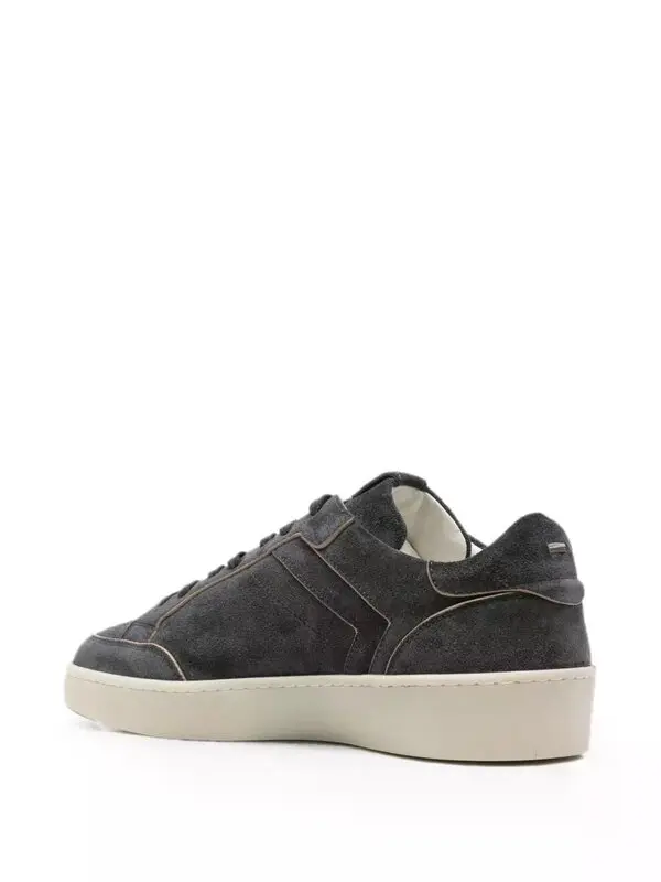 Canali Panelled Lace-up Suede Sneakers