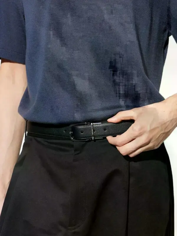 Paul Smith Reversible Leather Belt With Silver-tone Buckle - Brown
