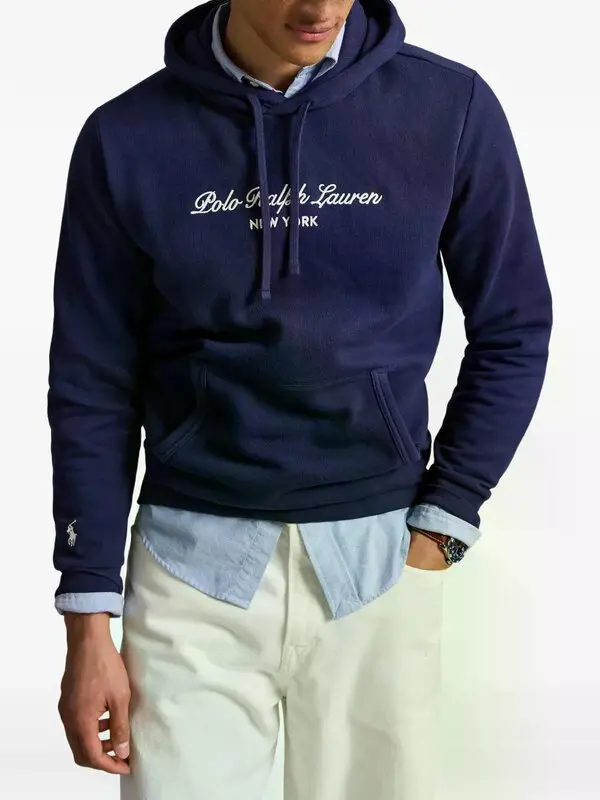 Polo Ralph Lauren Embroidered Logo Hoodie - Blue