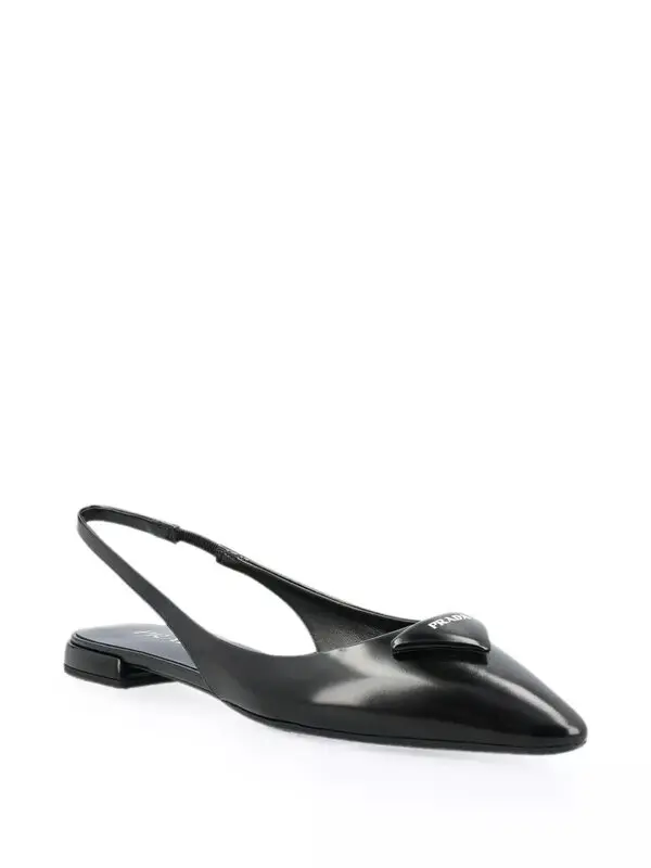 Prada Pointed-toe Slingback Ballet Flats