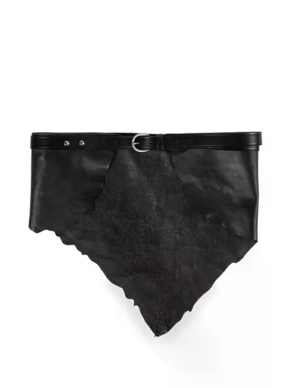 ANN DEMEULEMEESTER Distressed Finish Belt - Black