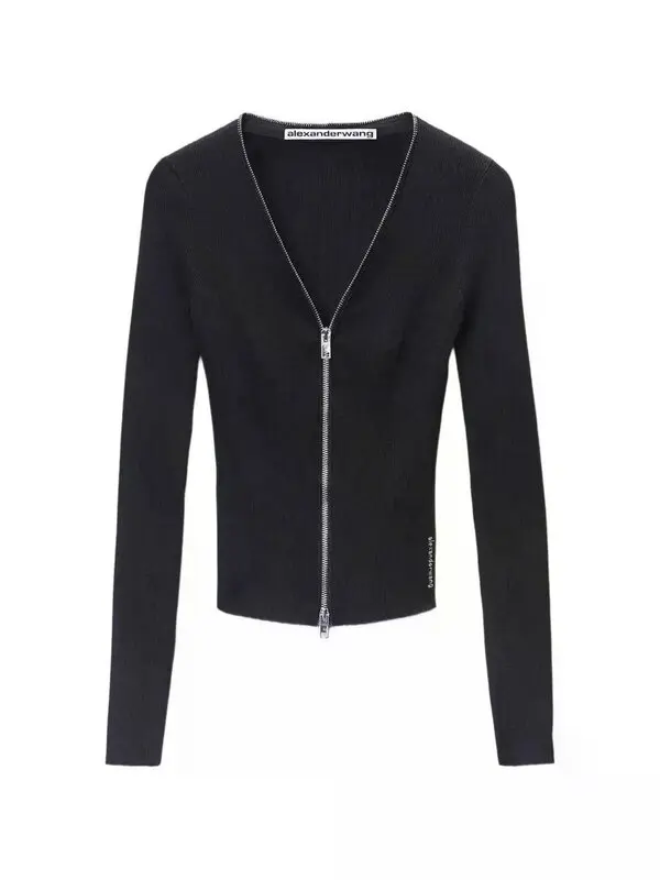 Alexander Wang Ribbed-knit Zip-up Cardigan