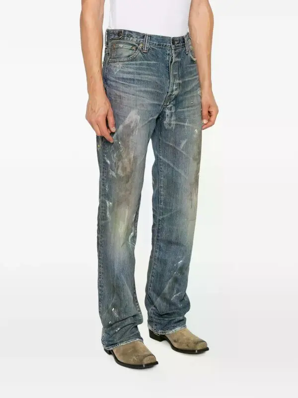 Mastercraft Union Distressed Paint-splatter Jeans