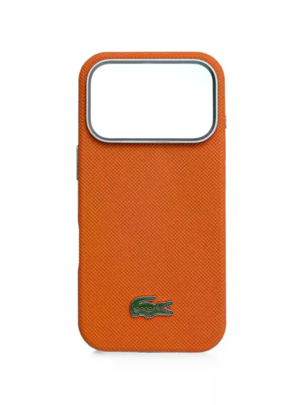Lacoste Logo-plaque Piqué Iphone 17 Pro Case - Orange
