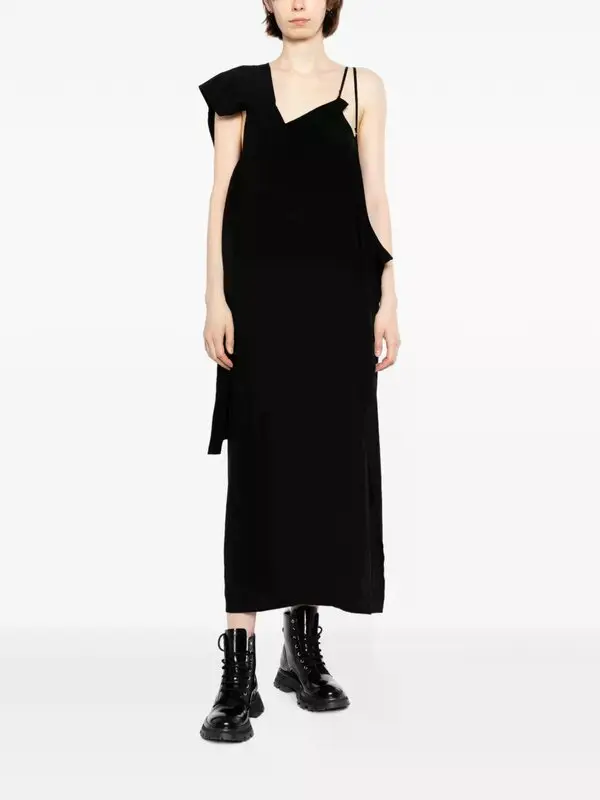 Yohji Yamamoto Asymmetrical Draped Maxi Dress