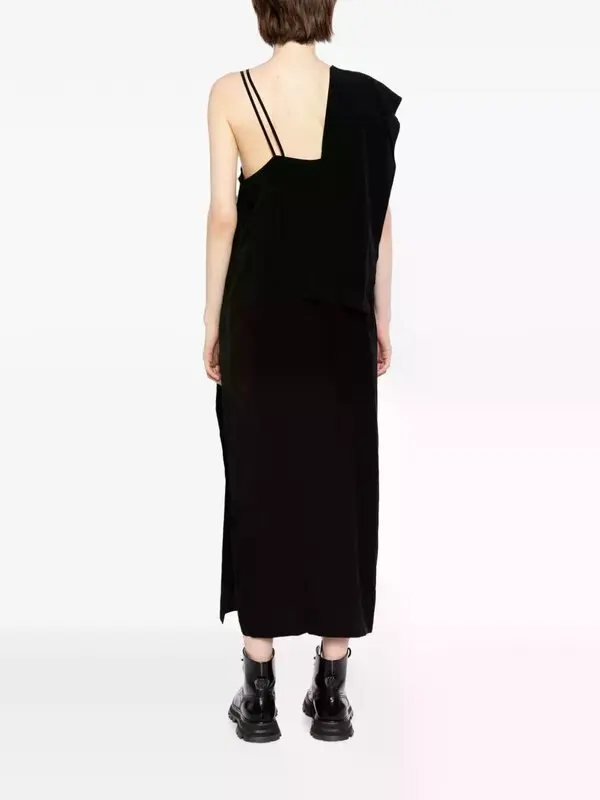 Yohji Yamamoto Asymmetrical Draped Maxi Dress