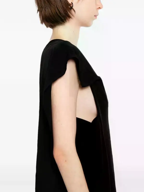 Yohji Yamamoto Asymmetrical Draped Maxi Dress