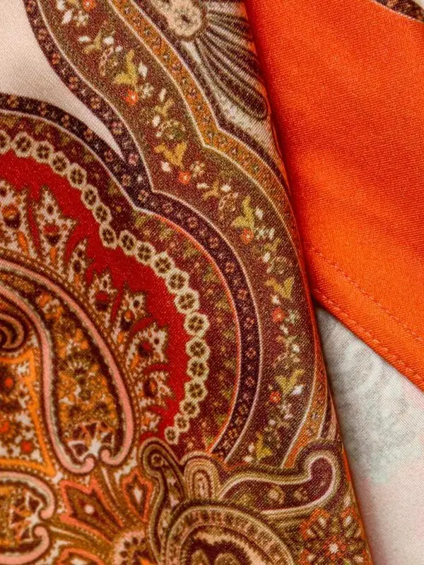Zimmermann Mahon Paisley-print High-waisted Bikini Bottoms - Orange