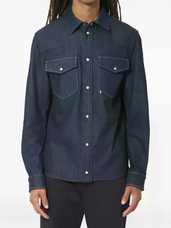 Moncler Logo-patch Denim Overshirt