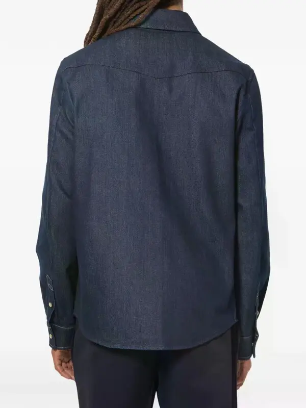 Moncler Logo-patch Denim Overshirt