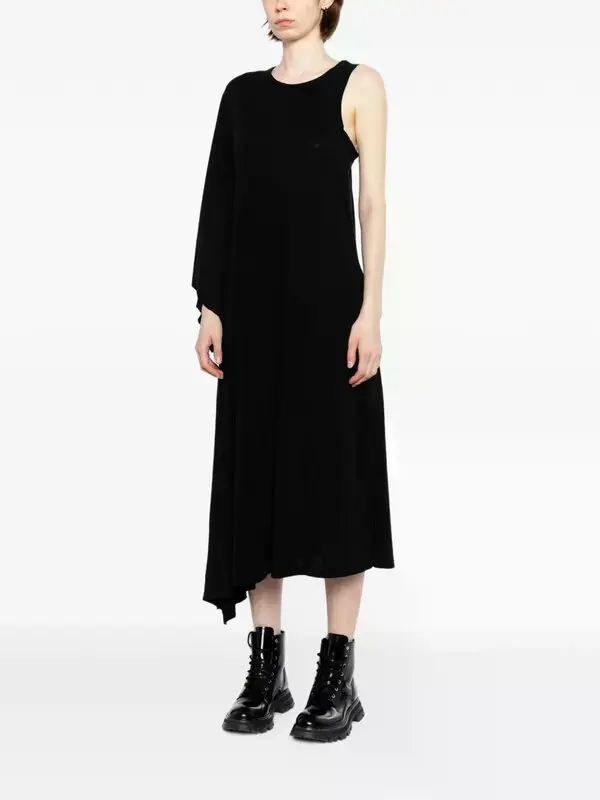 Yohji Yamamoto Asymmetrical Draped Dress