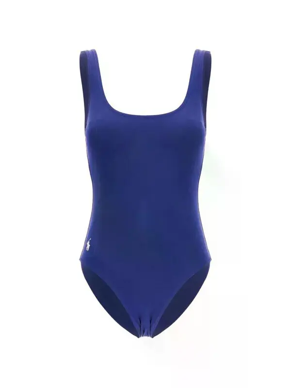 Polo Ralph Lauren Logo Detail One Piece Swimsuit - Blue