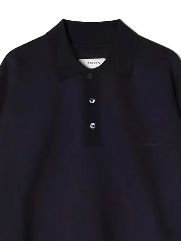LANVIN Logo-embroidered Polo Shirt