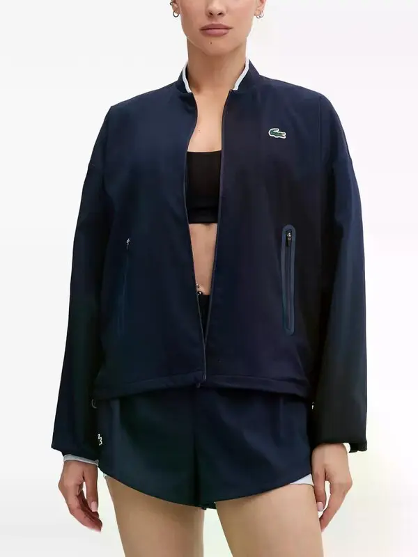 Lacoste Zip-up Jacket With Chest Logo Patch