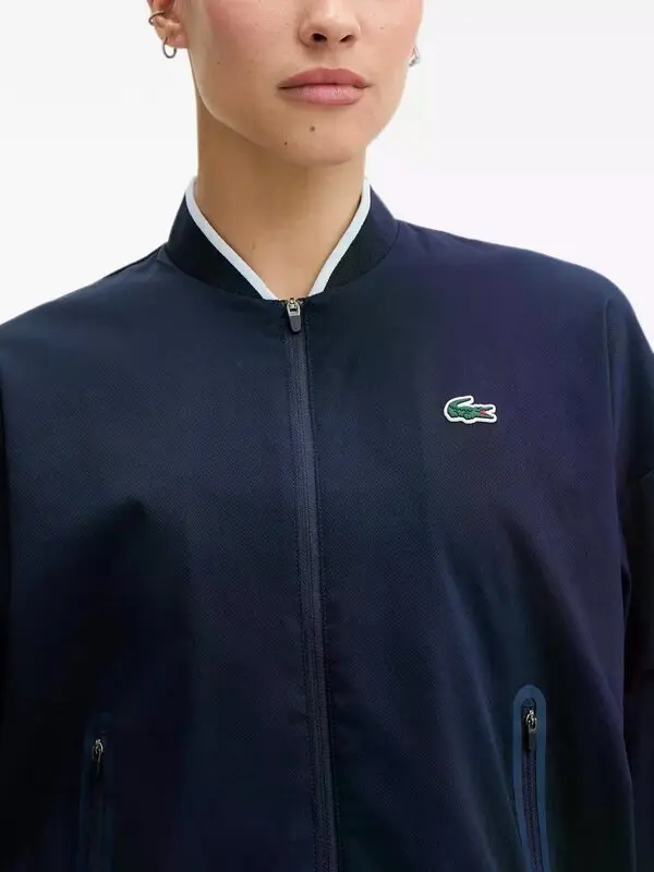 Lacoste Zip-up Jacket With Chest Logo Patch
