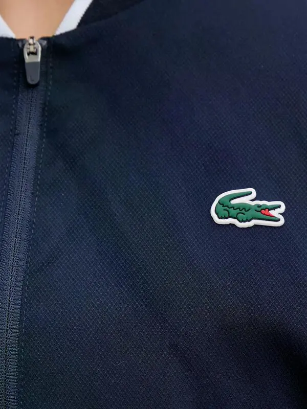 Lacoste Zip-up Jacket With Chest Logo Patch