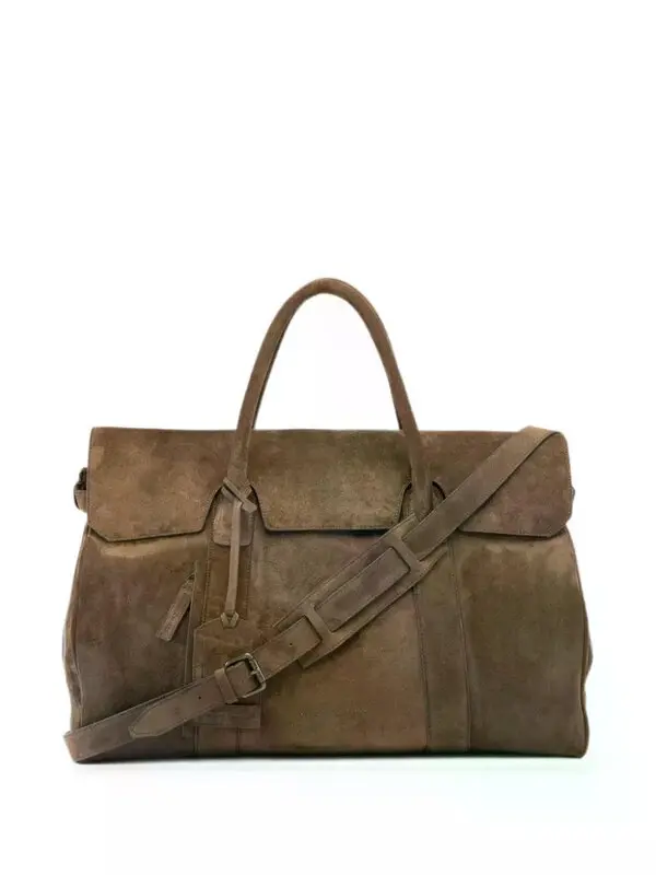 Officine Creative Bostonian 001 Suede Holdall - Brown