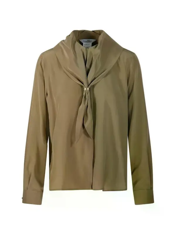 Max Mara Pussy-bow Long-sleeve Blouse - Neutrals