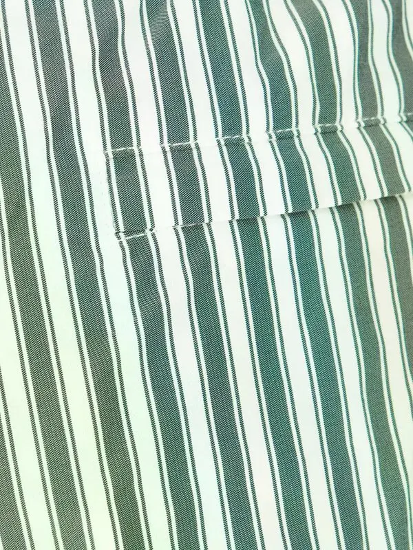 Zegna Striped Drawstring Swim Shorts