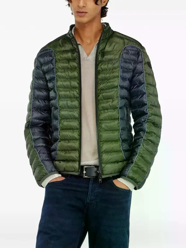 DIESEL® Color-block Biker Puffer Jacket