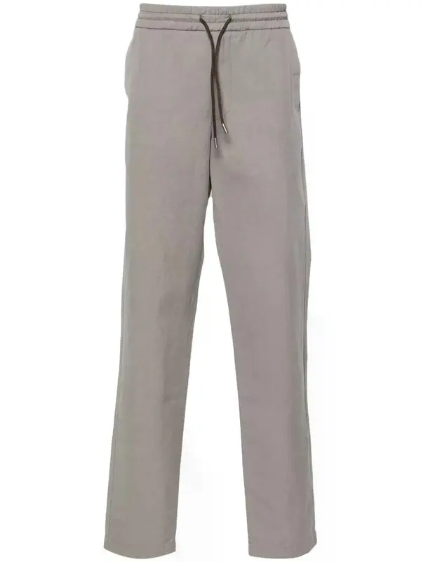 Sease Medium Cotton-linen Slub Trousers - Grey