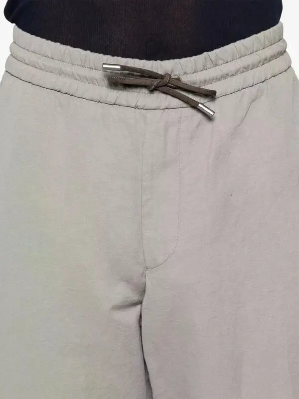 Sease Medium Cotton-linen Slub Trousers - Grey