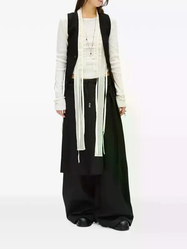 ANN DEMEULEMEESTER Apron Detail Drawstring Trousers