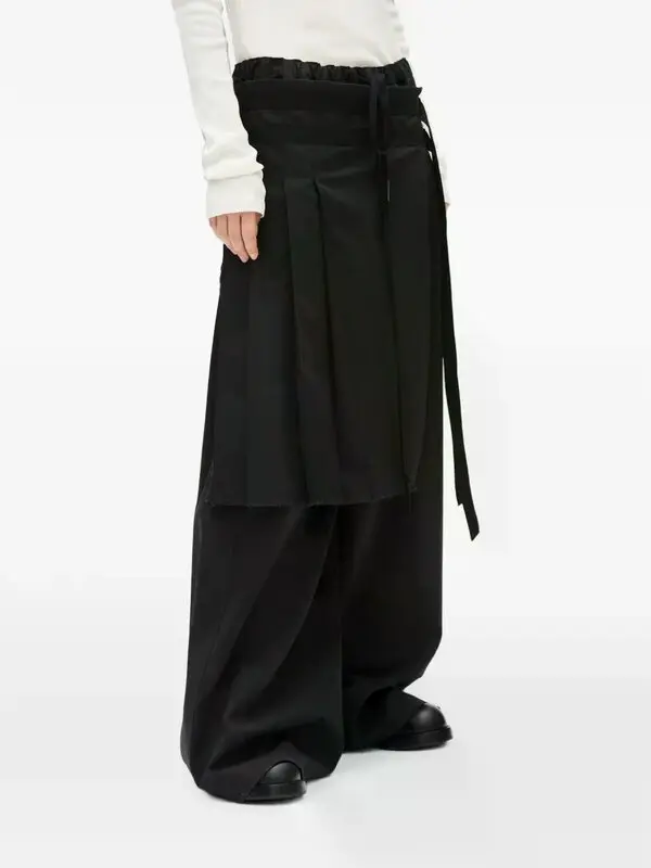 ANN DEMEULEMEESTER Apron Detail Drawstring Trousers