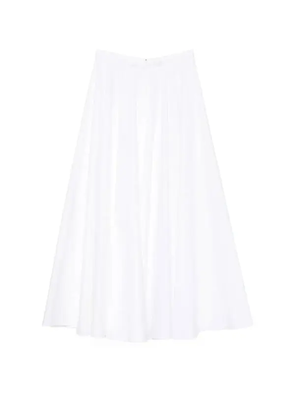 Givenchy A-line Pleated Midi Skirt - White