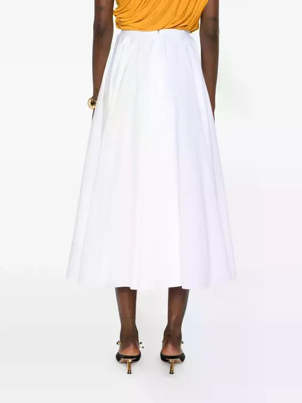 Givenchy A-line Pleated Midi Skirt - White