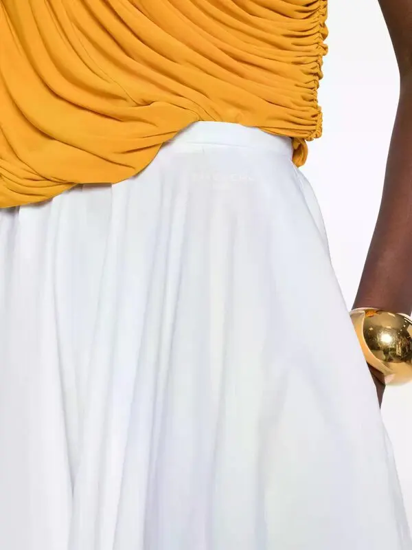 Givenchy A-line Pleated Midi Skirt - White