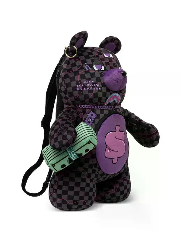 SPRAYGROUND Checkered Teddy-bear Backpack