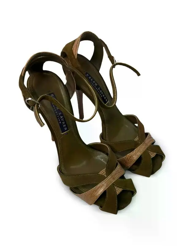 Ralph Lauren Ankle-strap High Stiletto Platform Sandals