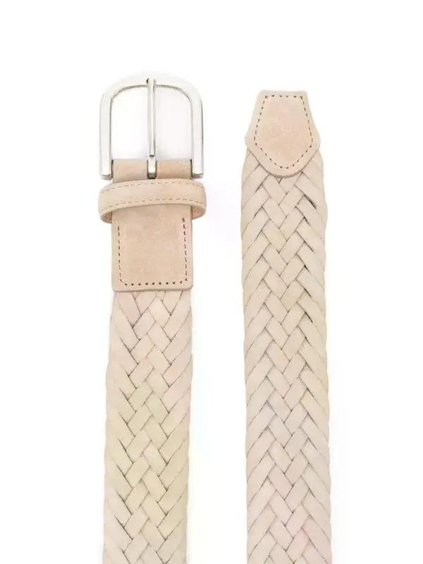 Canali Braided Leather Belt