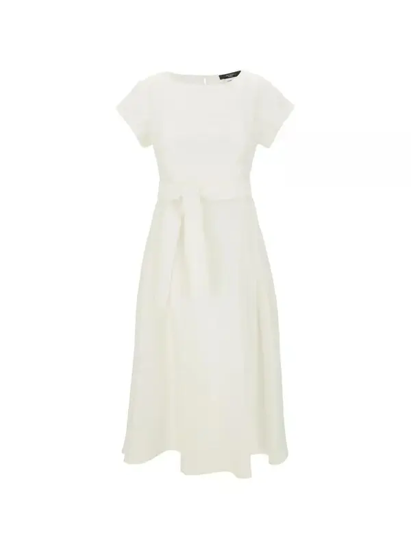Max Mara Linen Short-sleeve Midi Dress