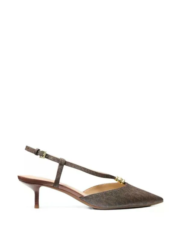 Michael Kors Cherie Logo-print Slingback Pumps