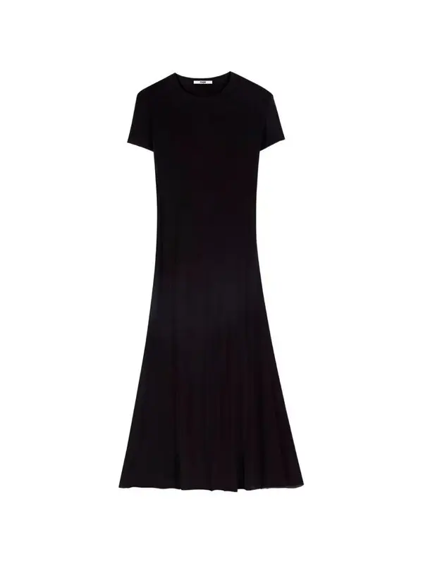 Maje Draped Cowl Back Midi Dress