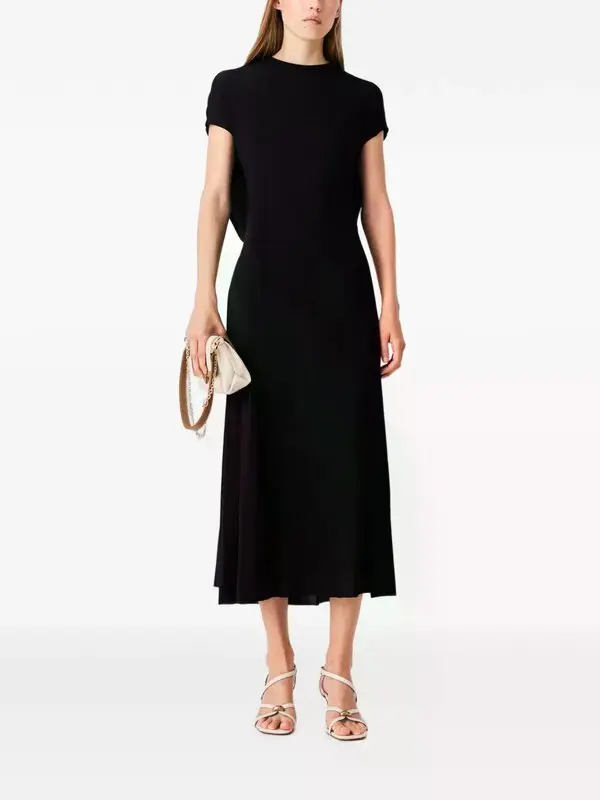 Maje Draped Cowl Back Midi Dress