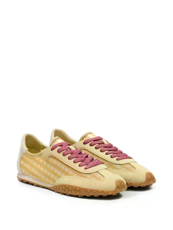 HOFF Bridge" Gingham-pattern Panelled Sneakers - Neutrals
