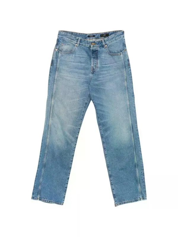 Balmain Faded Loose-fit Denim Jeans