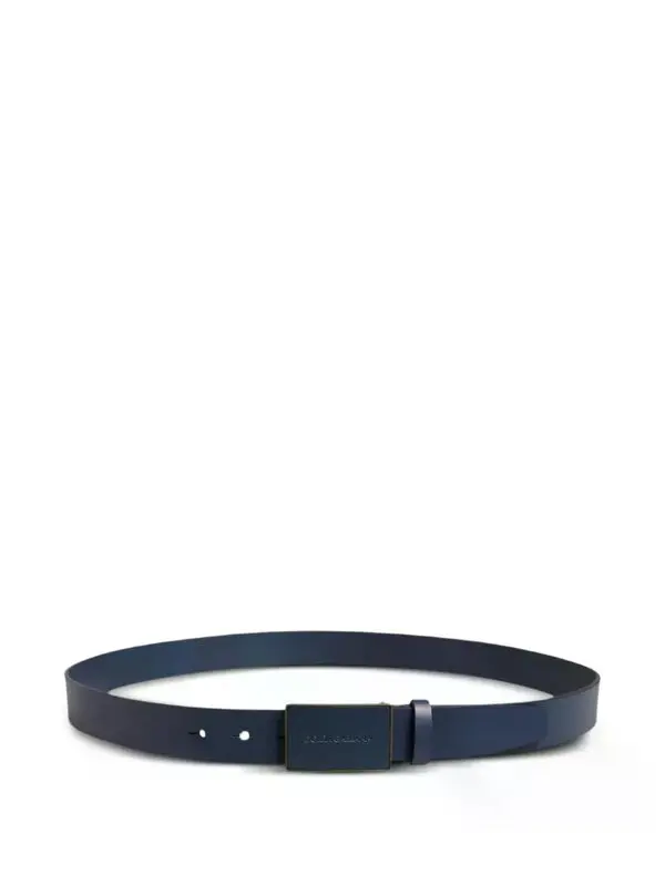 Dolce & Gabbana Logo Plaque Leather Belt