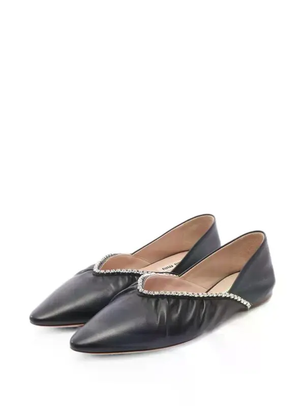 Miu Miu Rhinestone Ballet Flats