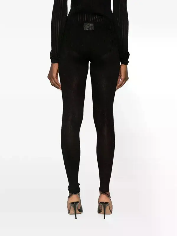 DONDUP Sheer Ribbed Knit Trousers