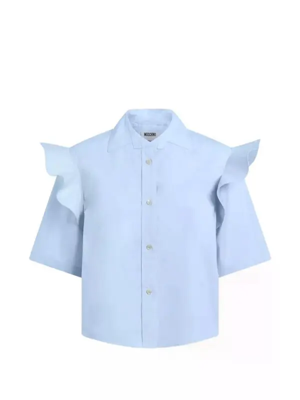 Moschino Short Sleeve Ruffle Shirt