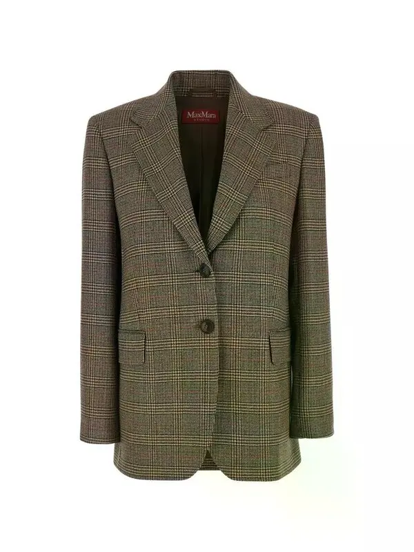 Max Mara Check-pattern Single-breasted Blazer