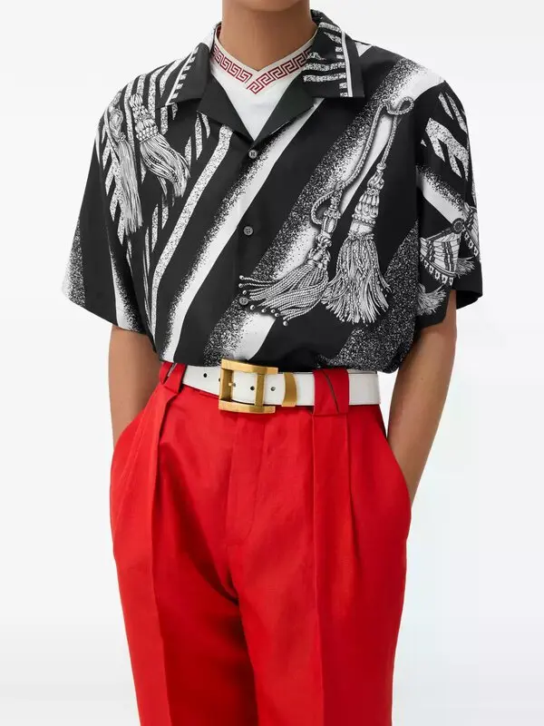 Versace Printed Silk Twill Shirt