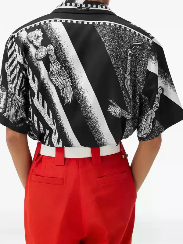Versace Printed Silk Twill Shirt