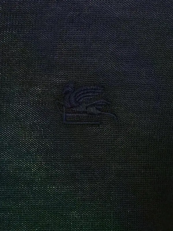 Etro Embroidered Logo Crew Neck Sweater